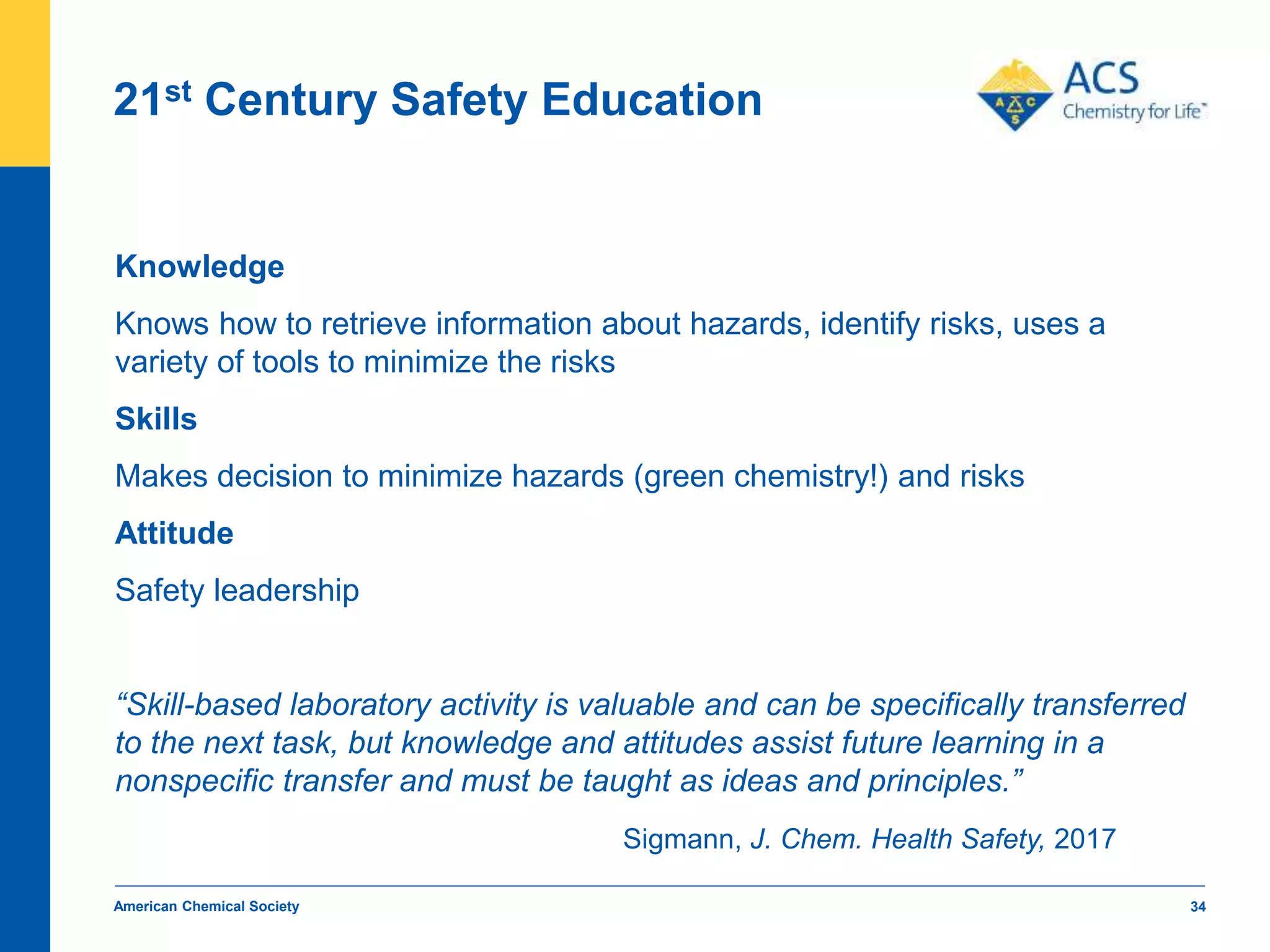 Understanding, Developing, and Implementing Laboratory Safety Culture ...