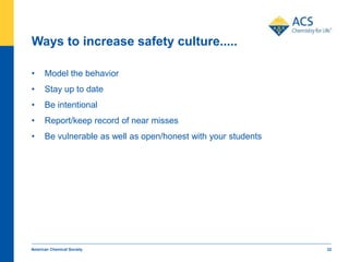 Understanding, Developing, and Implementing Laboratory Safety Culture ...