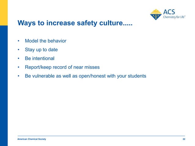 Understanding, Developing, and Implementing Laboratory Safety Culture ...