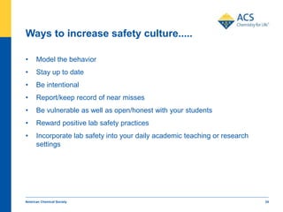 Understanding, Developing, and Implementing Laboratory Safety Culture ...