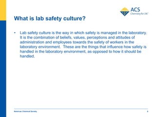 Understanding, Developing, and Implementing Laboratory Safety Culture ...