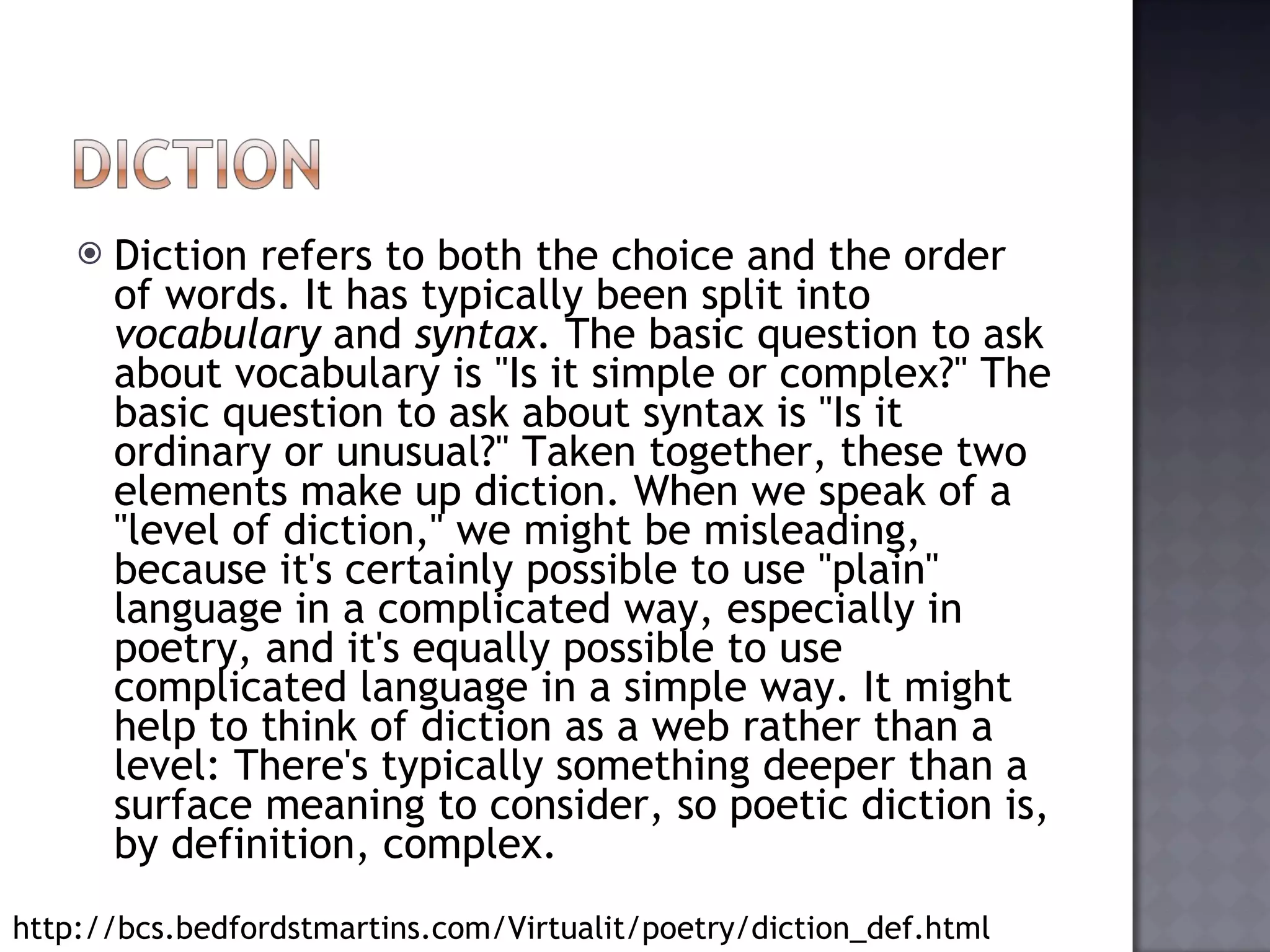 Understanding Diction | PPT