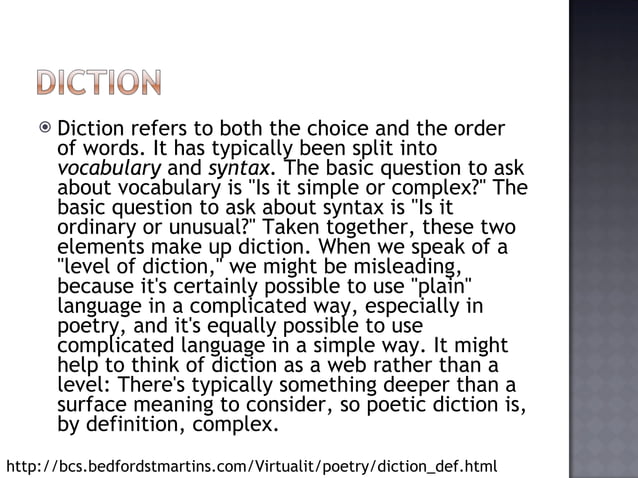 Understanding Diction | PPT