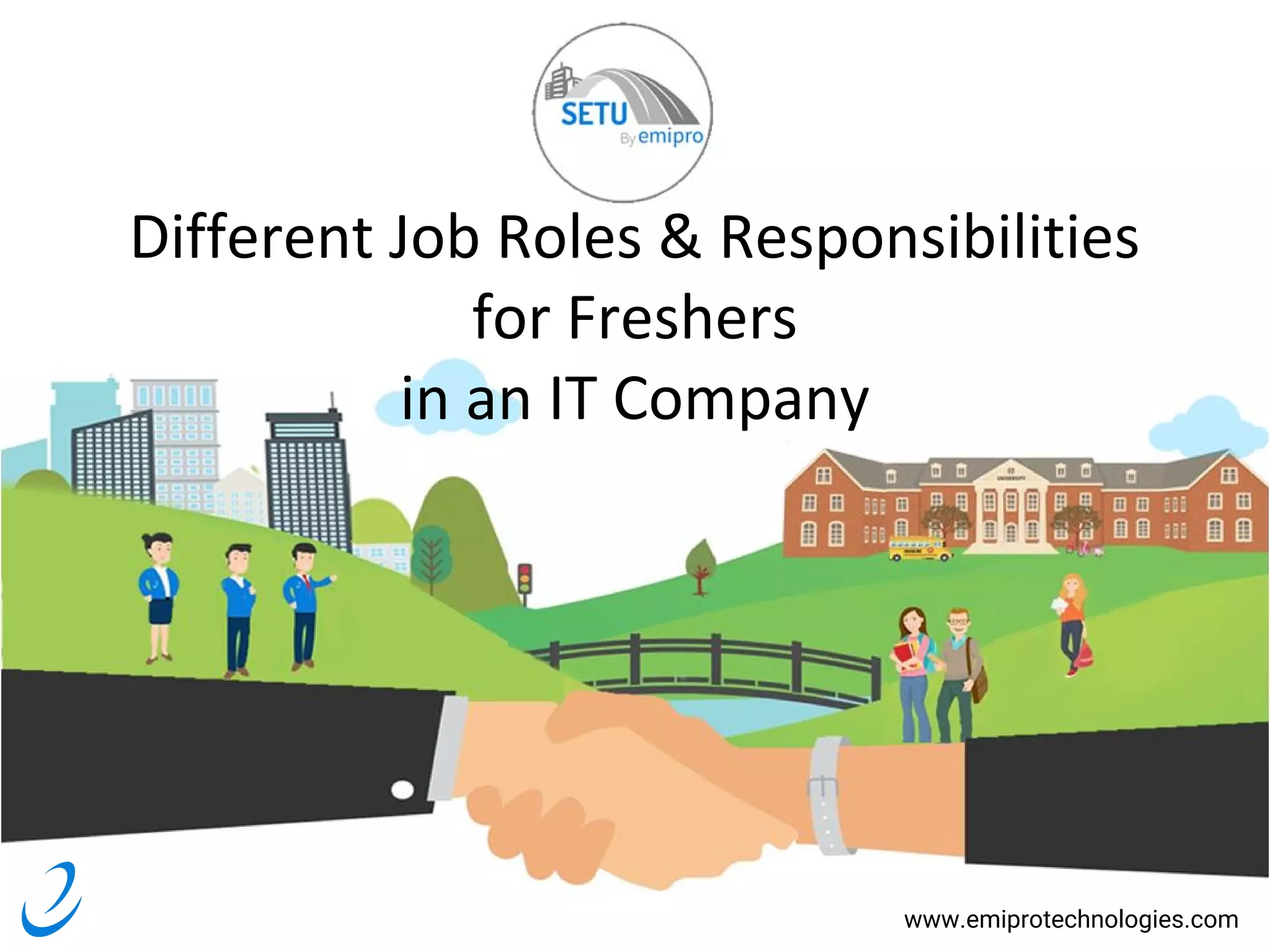 Understanding different job roles & responsibilities for freshers in an ...