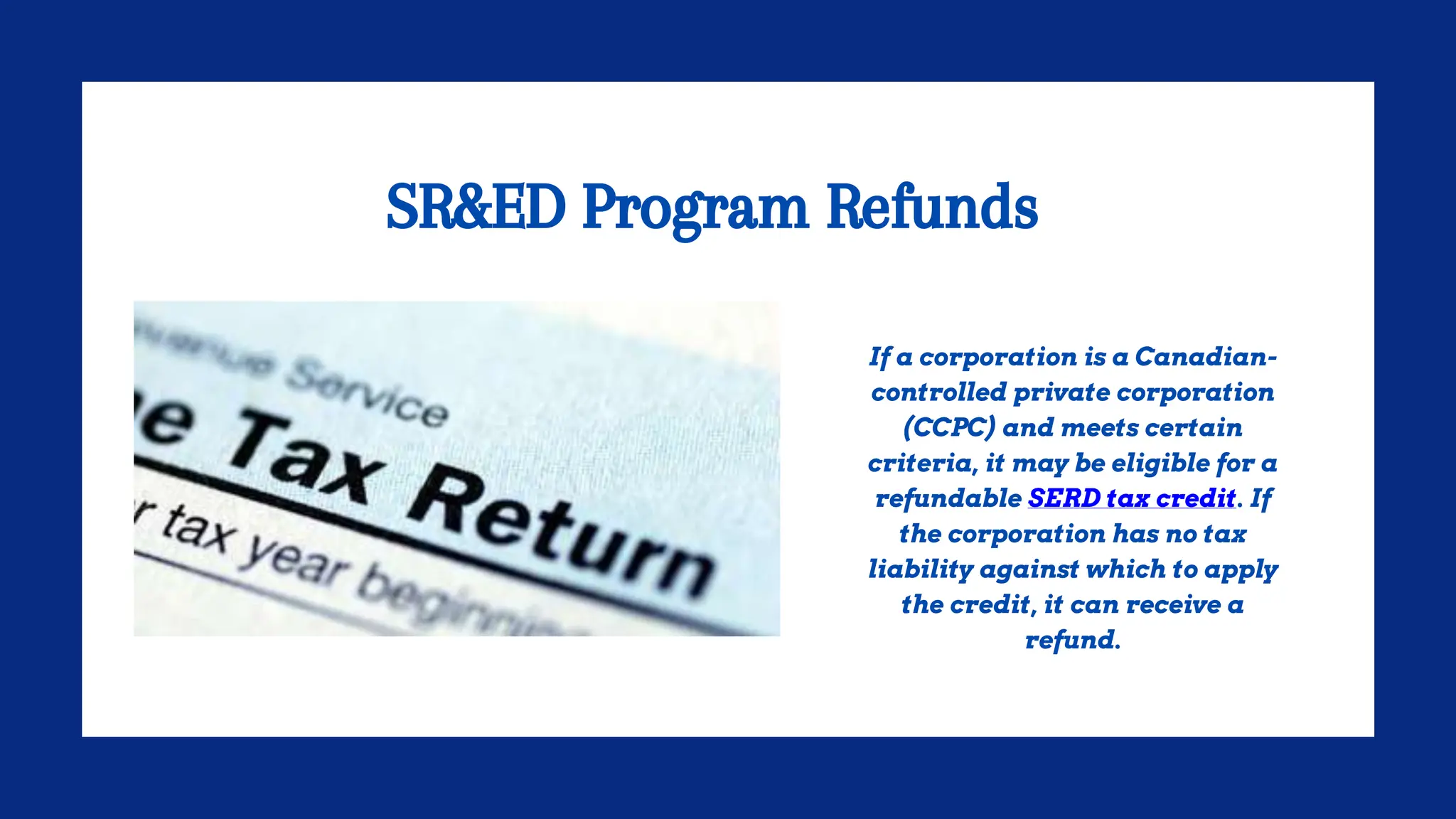 Understanding Different Types of SR&ED Funding | PPT