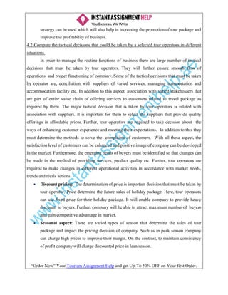 Understanding different types of tour operator industry | PDF