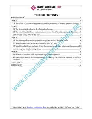 Understanding different types of tour operator industry | PDF