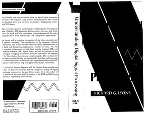 Understanding digital signal processing by Richard G.Lyons | PPT