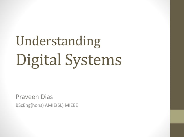 Understanding digital systems | PPTX