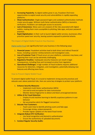 Understanding Digital Wallet Fraud & FAQ | PDF