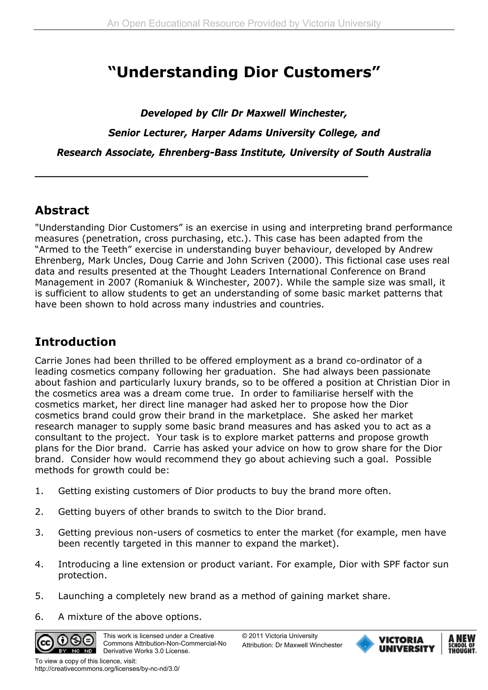 Understanding dior customers | PDF