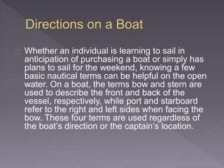Understanding Directions on a Boat | PPT