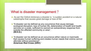 Understanding disaster | PPT