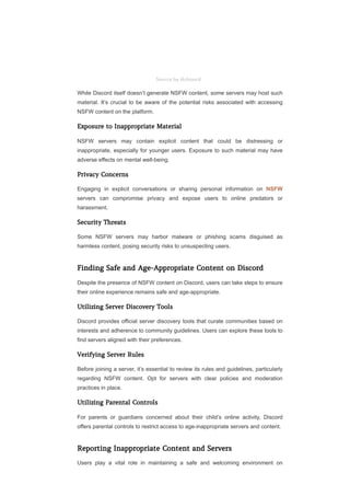 Understanding Discord NSFW Servers A Guide for Responsible Users.pdf ...