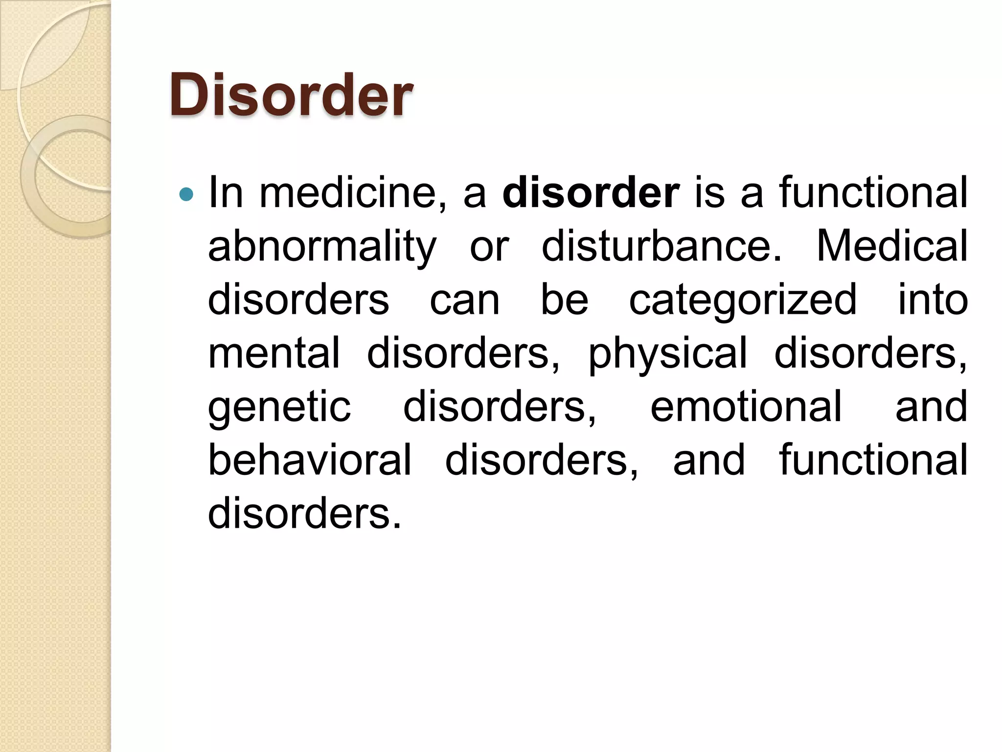 Understanding diseases and its major treatment | PPTX