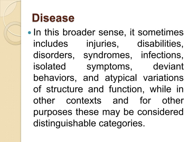 Understanding diseases and its major treatment | PPTX | Infectious ...