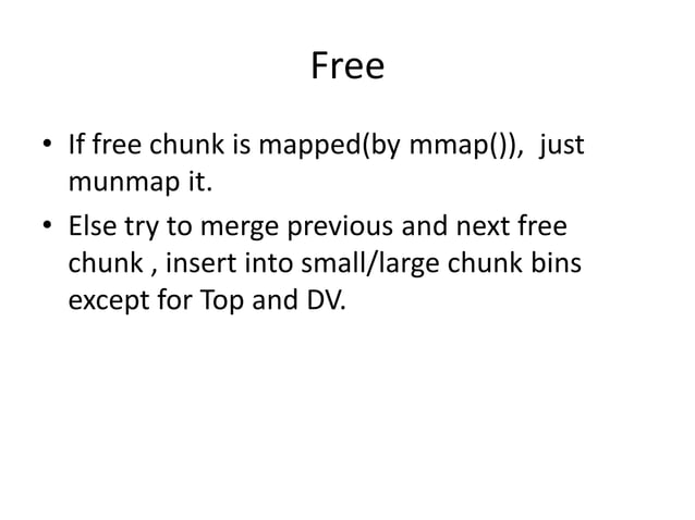 Understanding DLmalloc | PPT