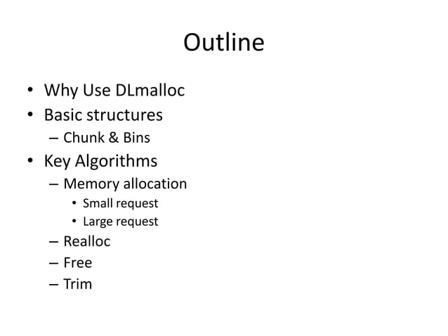 Understanding DLmalloc | PPT