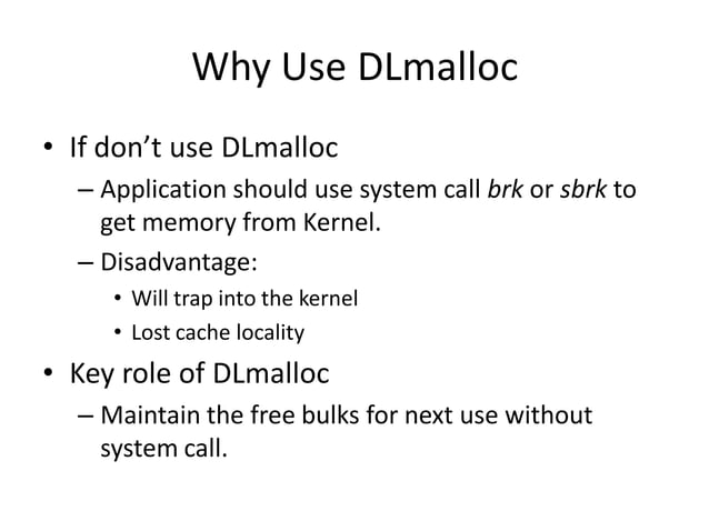 Understanding DLmalloc | PPT