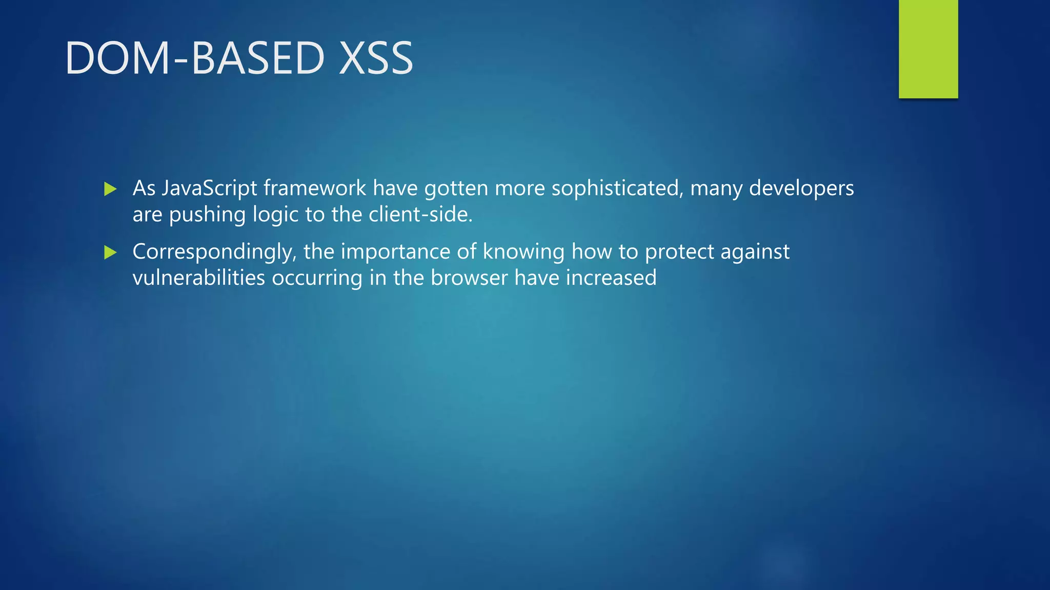 Understanding dom based xss | PPTX