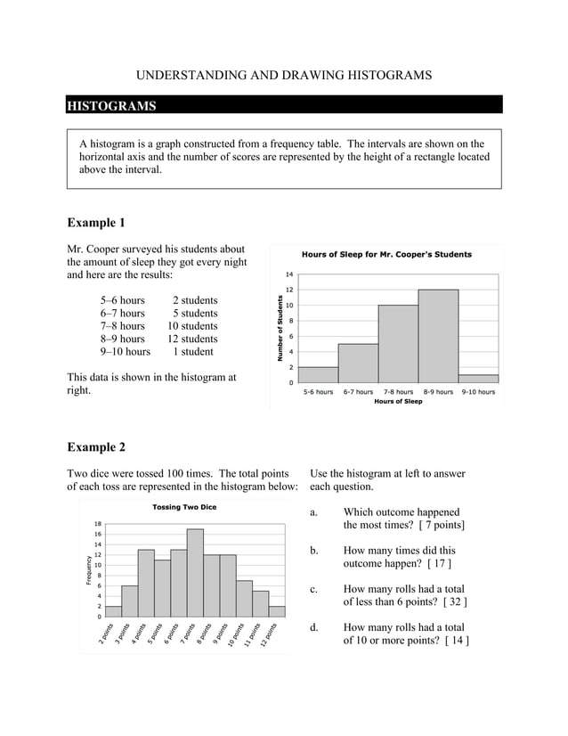 Understanding drawing histograms | PDF