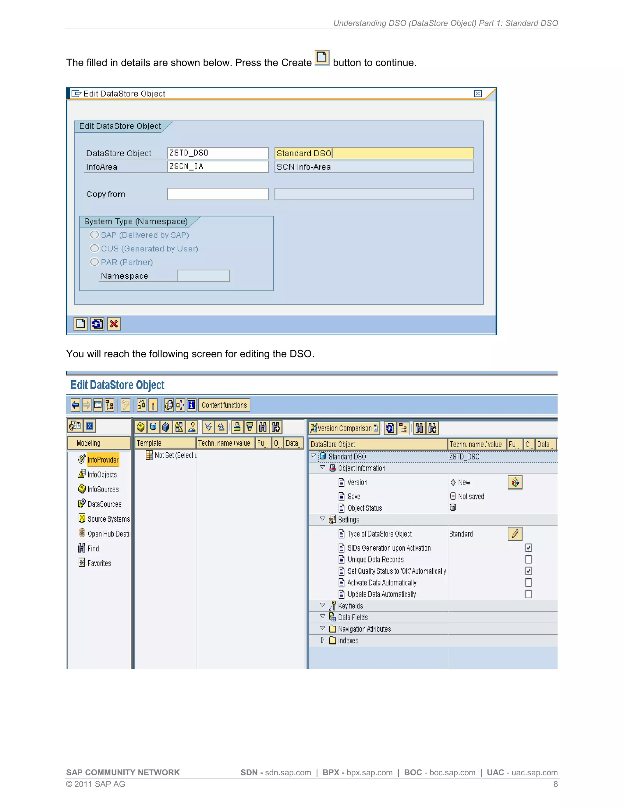 Understanding Dso Data Store Object Part 13a Standard Dsodoc