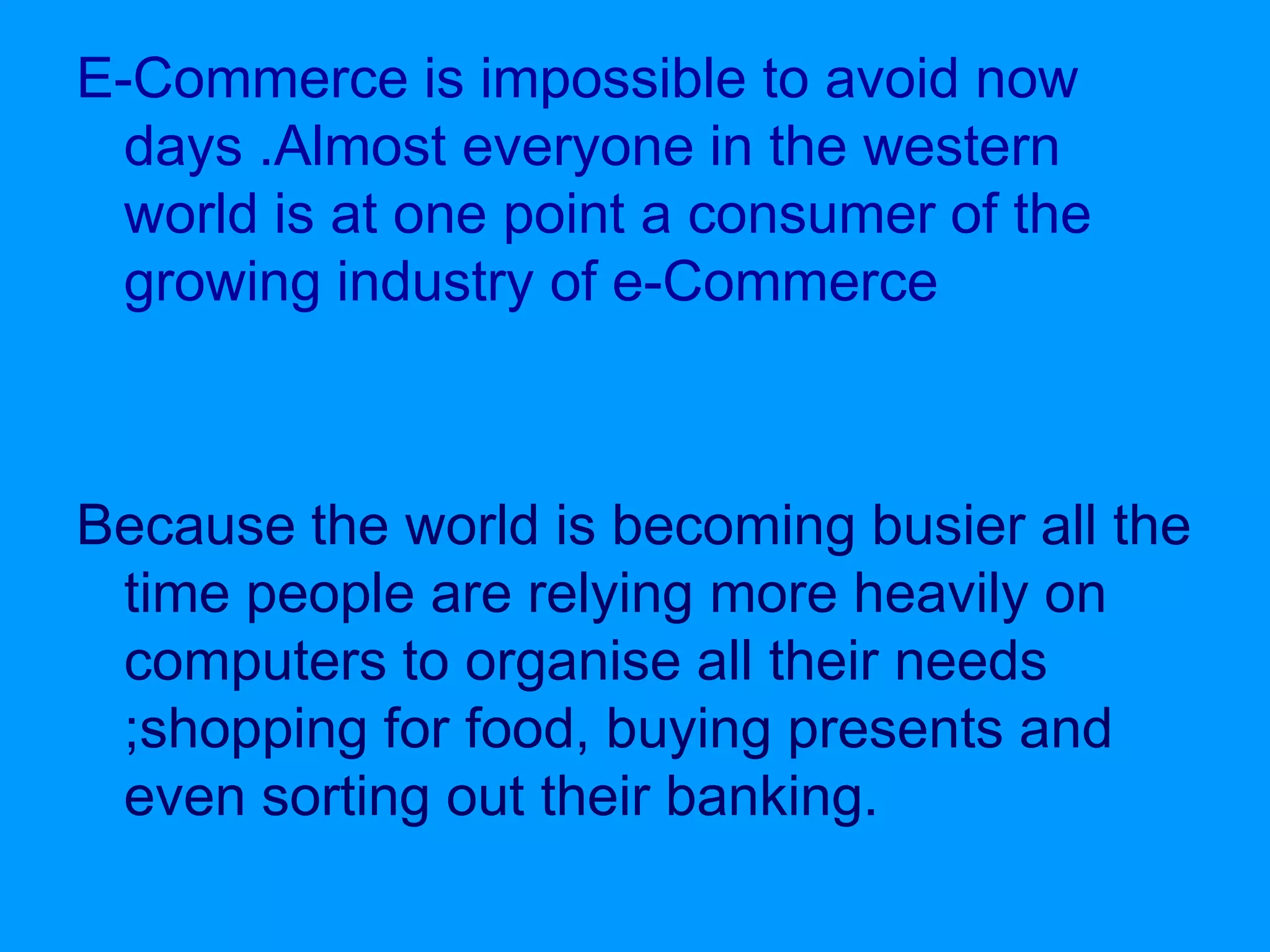 Understanding e commerce | PPT