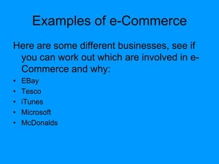 Understanding e commerce | PPTX