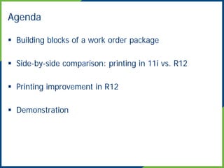 Understanding eAM Work Order Printing in EBS 11i vs R12 | PDF