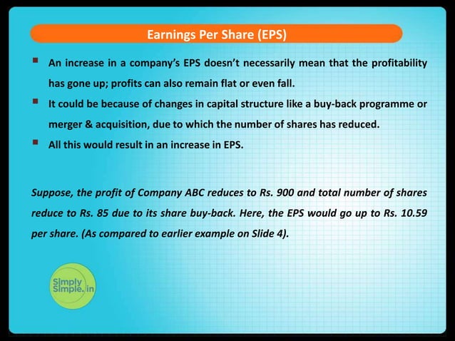 Understanding Earnings Per Share Ppt