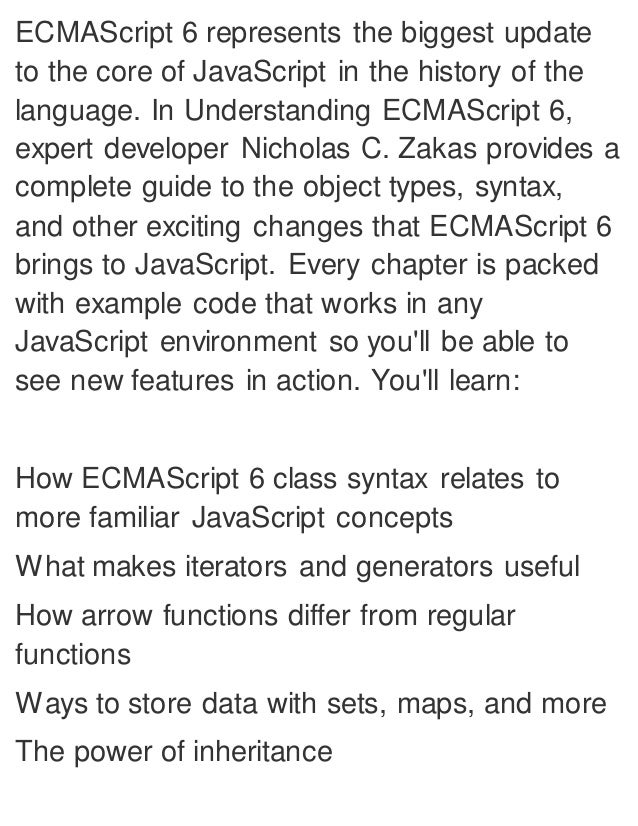 Understanding ecma script 6 the definitive guide for java script ...