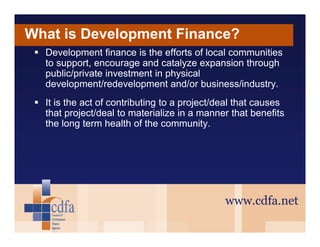 Understanding Economic Development Finance-TN Economic Development ...
