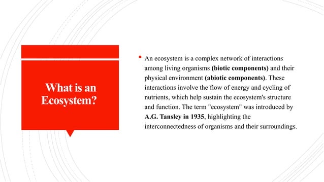 Understanding Ecosystems: Structure, Components, and Functions..pptx | Biological Sciences | Science