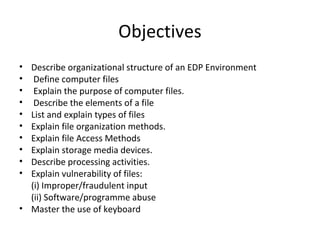Understanding EDP (Electronic Data Processing) Environment | PPT