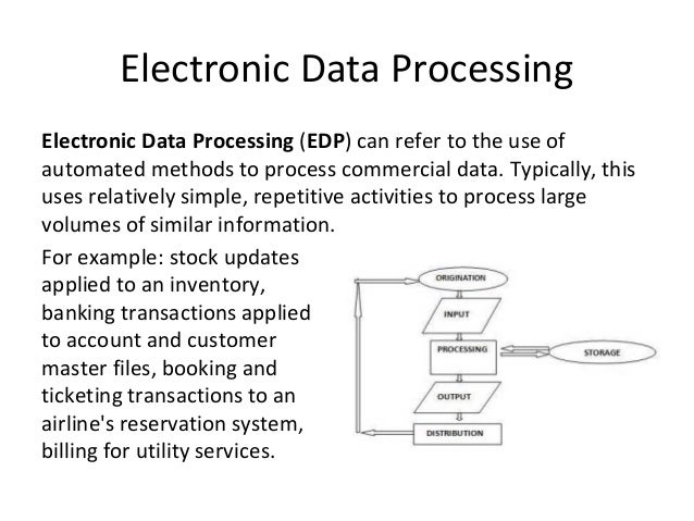Electronic Data Processing Edp Electronic Data Processing Edp