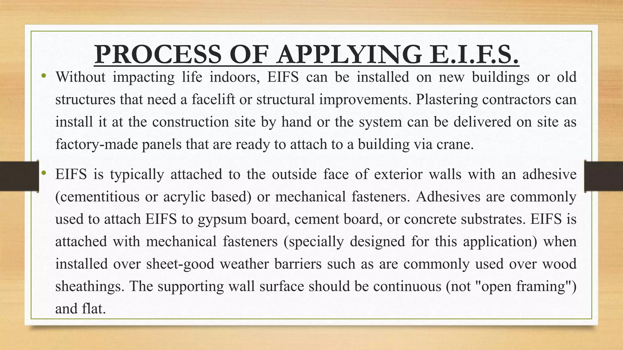 Understanding EIFS | PPTX