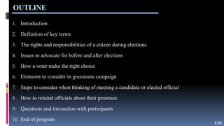 Understanding Elections and Civic Responsibility. | PPTX