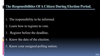 Understanding Elections and Civic Responsibility. | PPTX