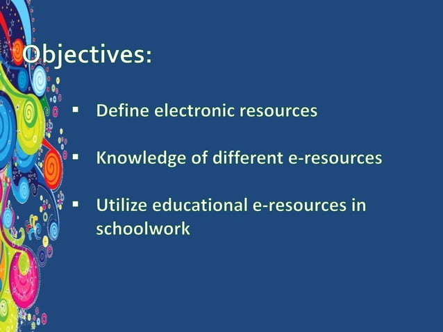 Understanding Electronic Resources | PPT