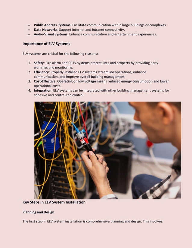 Understanding ELV System Installation: Enhancing Safety And Efficiency ...