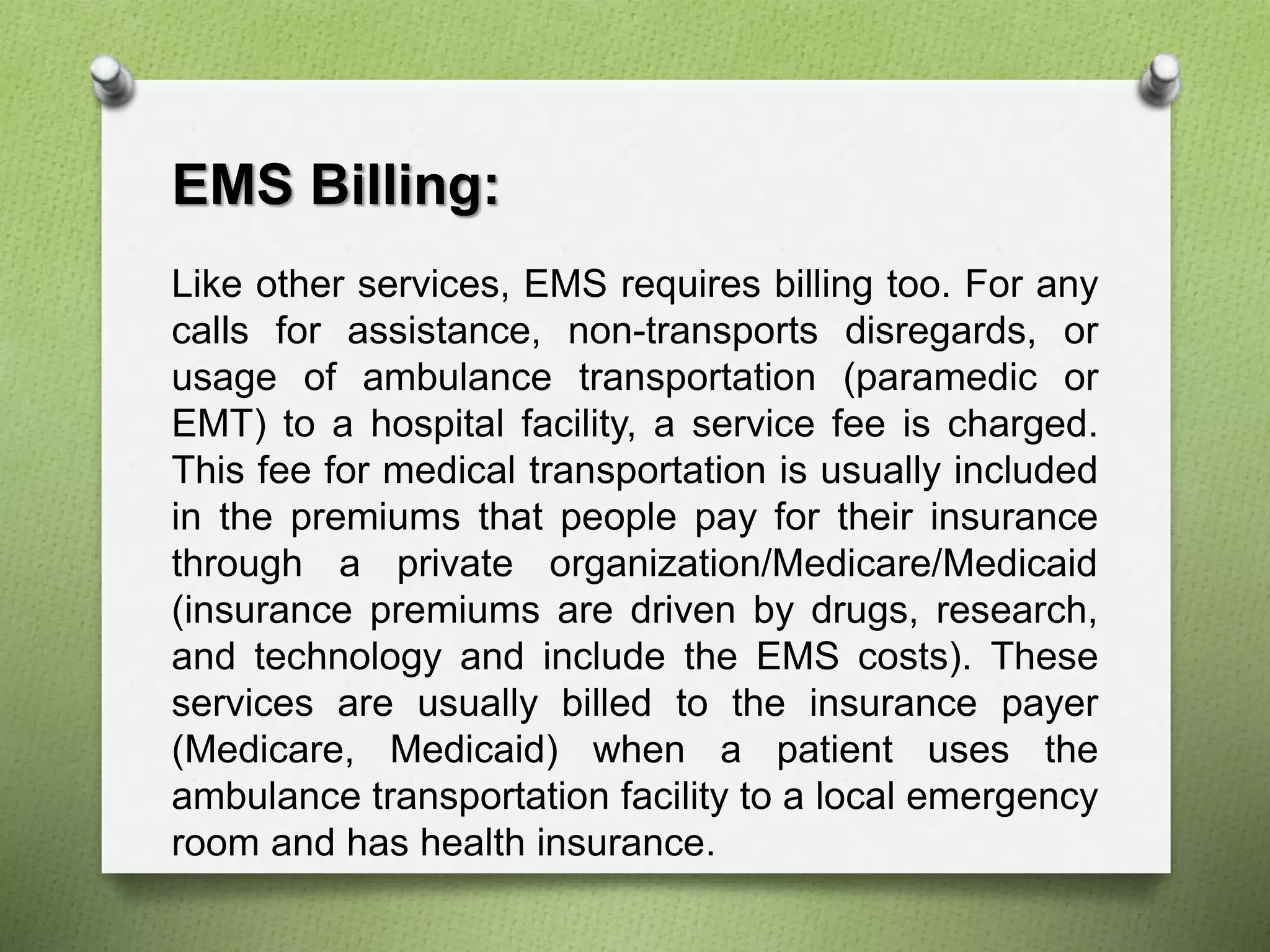 Understanding ems billing | PPTX