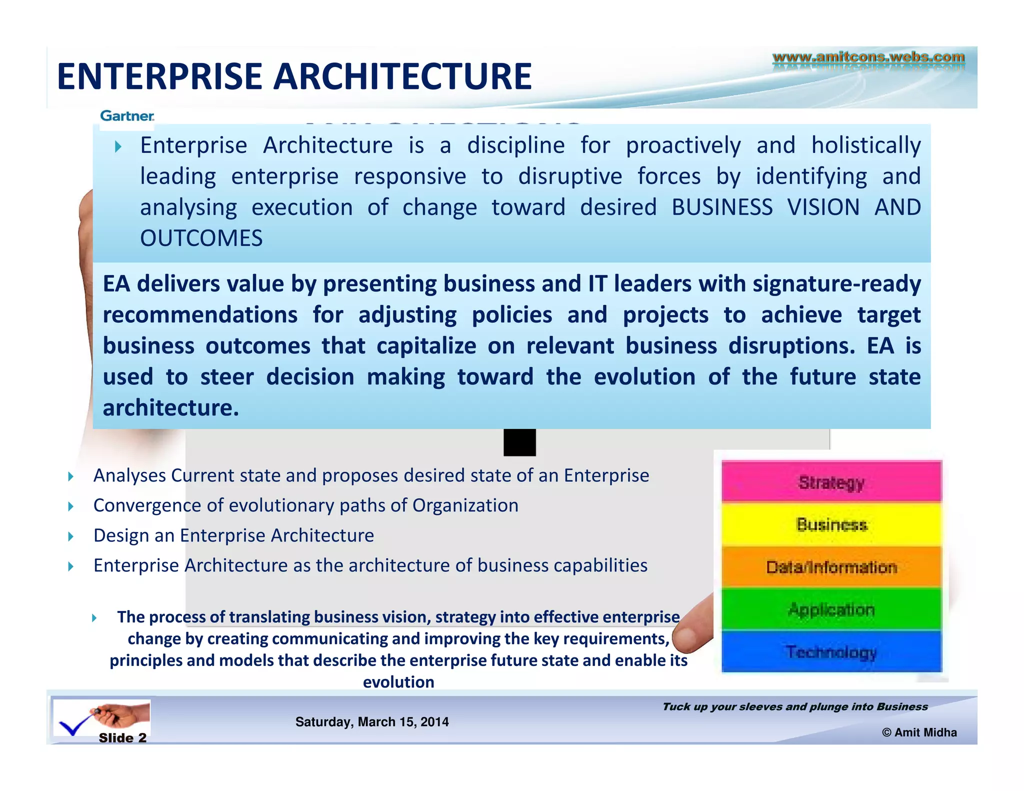 UNDERSTANDING ENTERPRISE ARCHITECTURE FRAMEWORKS TRAINING WORKSHOP | PDF