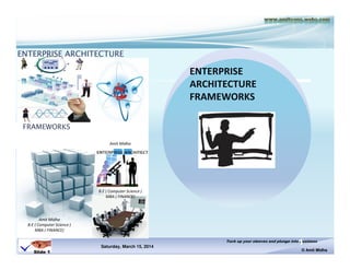 UNDERSTANDING ENTERPRISE ARCHITECTURE FRAMEWORKS TRAINING WORKSHOP | PDF