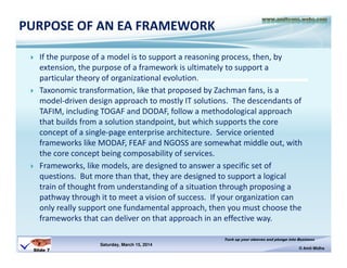 UNDERSTANDING ENTERPRISE ARCHITECTURE FRAMEWORKS TRAINING WORKSHOP | PDF