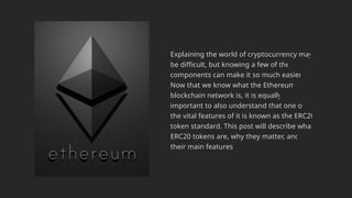 Understanding ERC20 Key Features and Benefits | PPTX