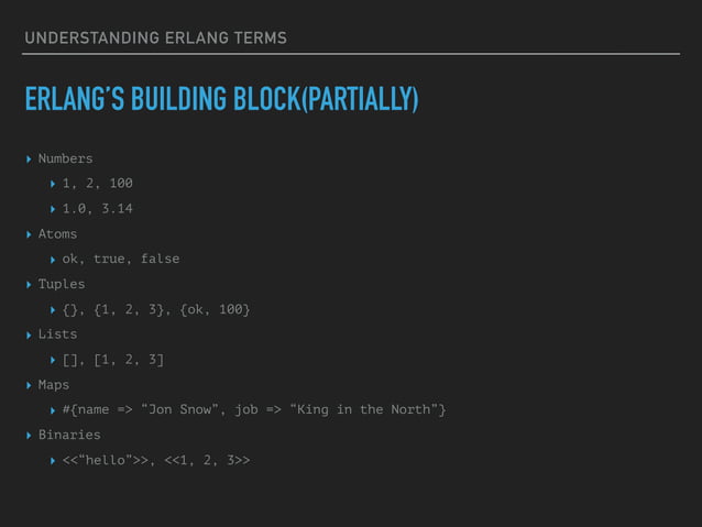 Understanding Erlang Terms | PPT