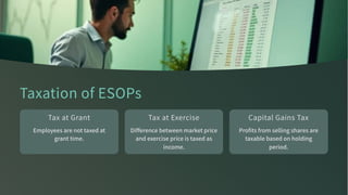 ESOPs in India: Process, Tax Implications, Exercise Price, Benefits | PDF