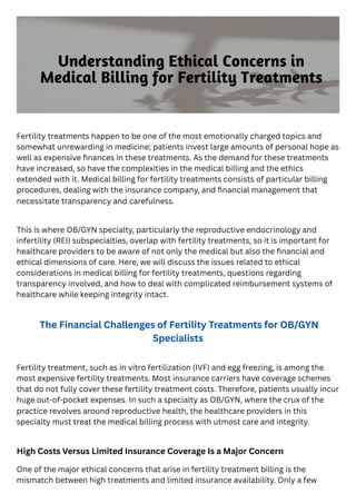 Understanding Ethical Concerns in Medical Billing for Fertility ...
