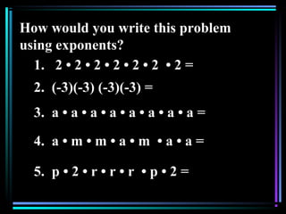 Understanding exponents | PPT