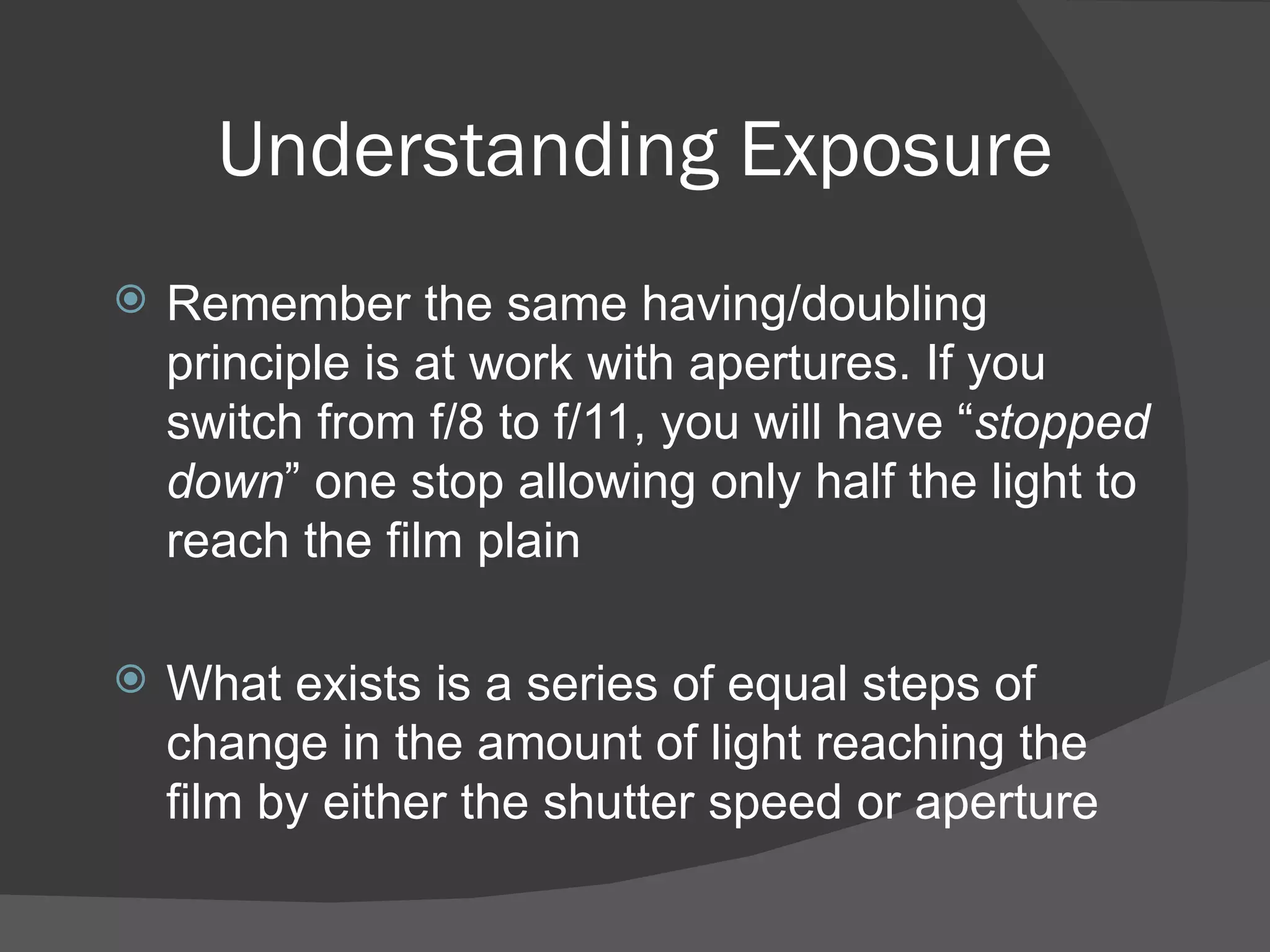 Understanding exposure | PPT